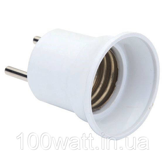 Купить Патрон Е 27-переходник с вилкой FAR прямой белый (Ночник) F31 ...