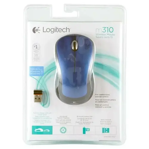 Купить Мышь беспроводная Logitech M310 (910-005248) Blue USB, цена 656 ...