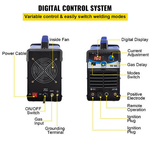 Купить Tig Welder 160 Amp Tig Stick Welder 110V/220V Dual Voltage ...