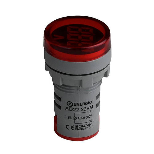 Купити Індикатор з вольтметром ENERGIO AD22-22VM червоний, ціна 192 ...