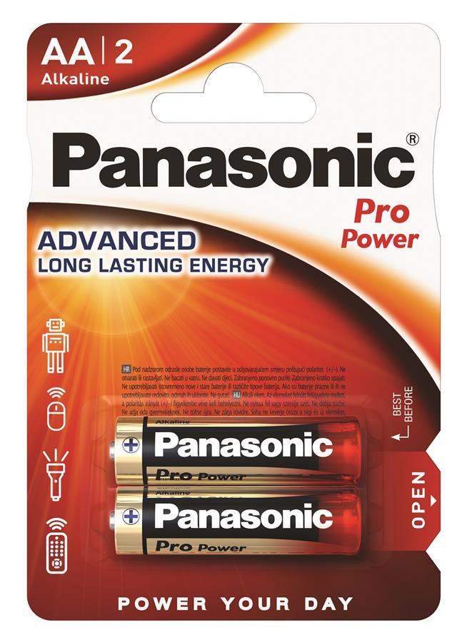 Батарейка Panasonic PRO POWER Щелочная AA Блистер, 2 Шт. (LR6XEG/2BP ...