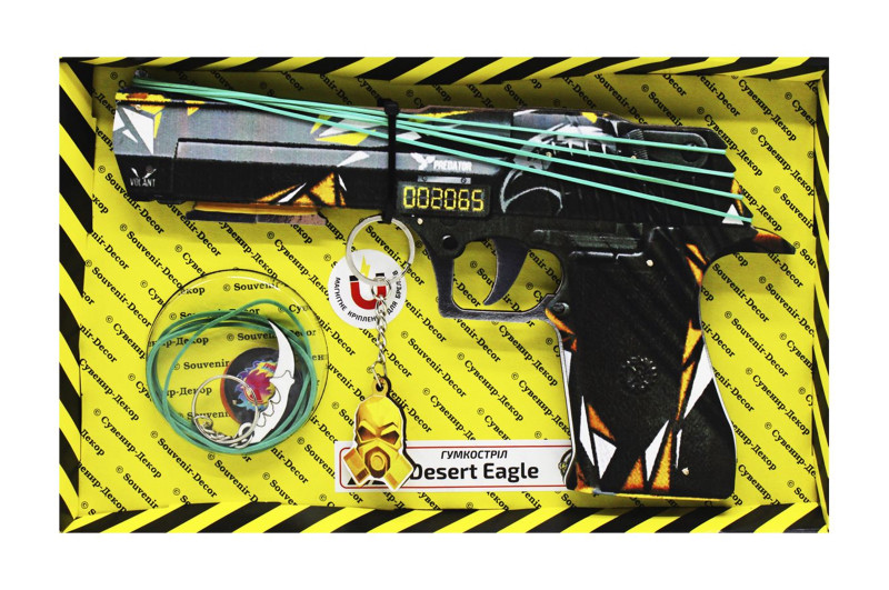 Деревянный пистолет резинкострел Standoff Desert eagle Предатор (ID ...