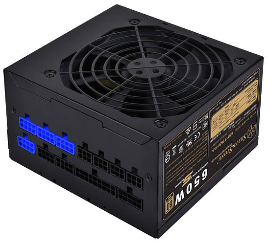 Купити Блок живлення SilverStone Strider GOLD S (650W), 80 Gold, 120mm, 1xMB 24pin(20 4), 1xCPU ...