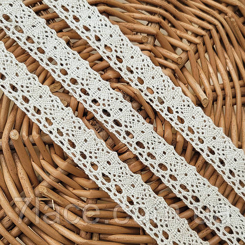 Купить Кружево натуральное (Лен) хлопковое / ширина 17 мм / цвет ...