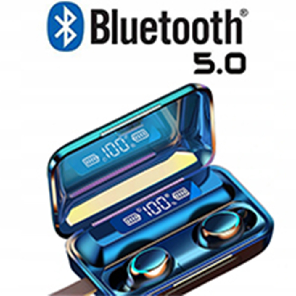 Беспроводные наушники TWS F9 BT 5.0 в кейсе-павербанке с индикатором ...