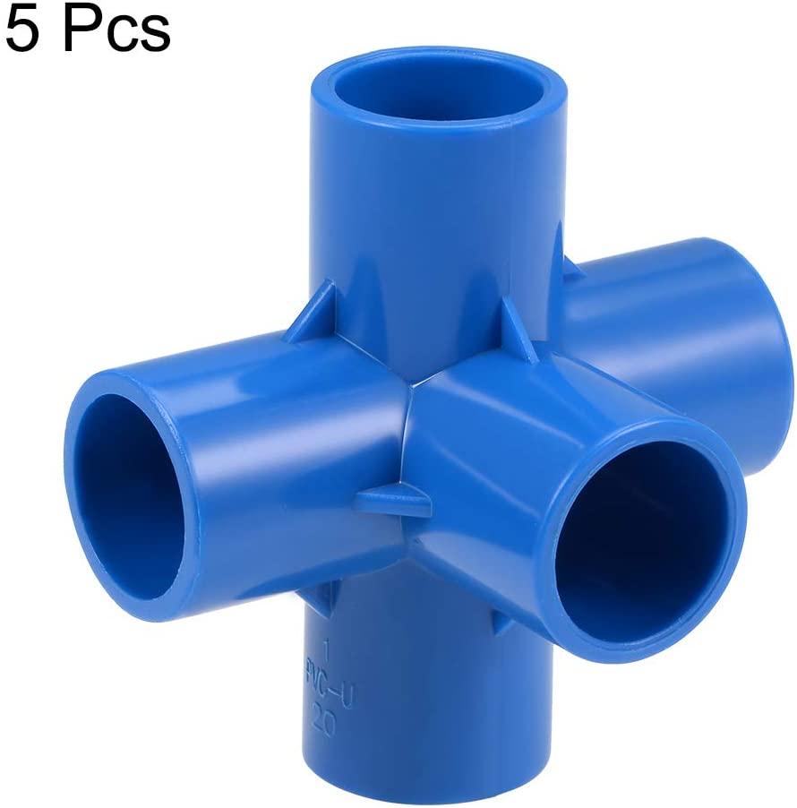 Купить Uxcell 5-Way Elbow PVC Труба Фитинг Мебель Класс 50 мм Размер ...