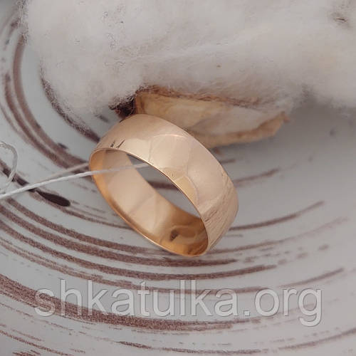 Обручальное кольцо золотое Европейка без камней 20.5 размера (ID ...