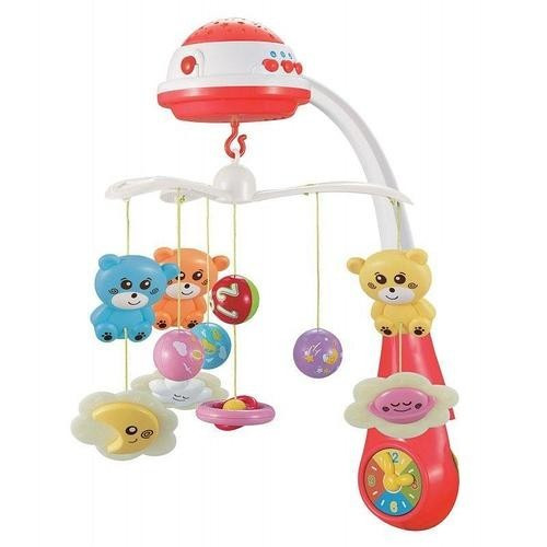 Мобиль Baby Mix Пластиковый с Проектором FS-35604 Мишка Красная 37046 ...
