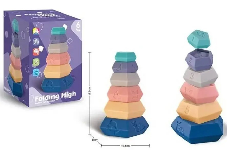 Игрушка Развивающая A-Toys Пирамидка Текстурная 6 Деталей, 1095 ...
