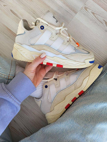 Купить Adidas Niteball Beige Grey Logo кроссовки и кеды высокое ...