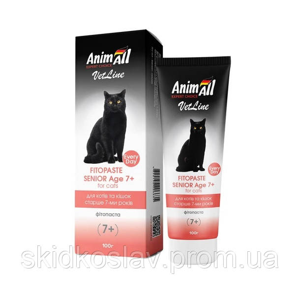 Фитопаста для Кошек AnimAll VetLine Старше 7-ми Лет 100 Г 4820150206635 ...