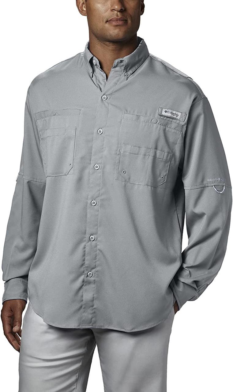 Cool Grey X-Large Tall Columbia Чоловіча сорочка Tamiami II з довгим ...