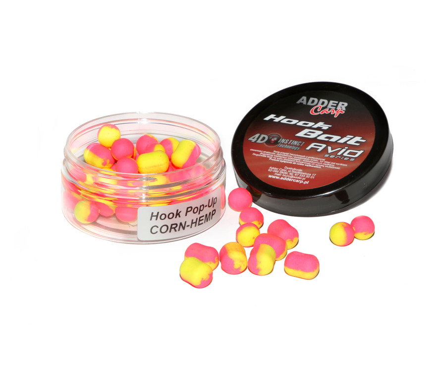 Купить Бойли Adder Carp Avid Pop-Up Hook Boilies 10мм 90мл Corn-Hemp ...