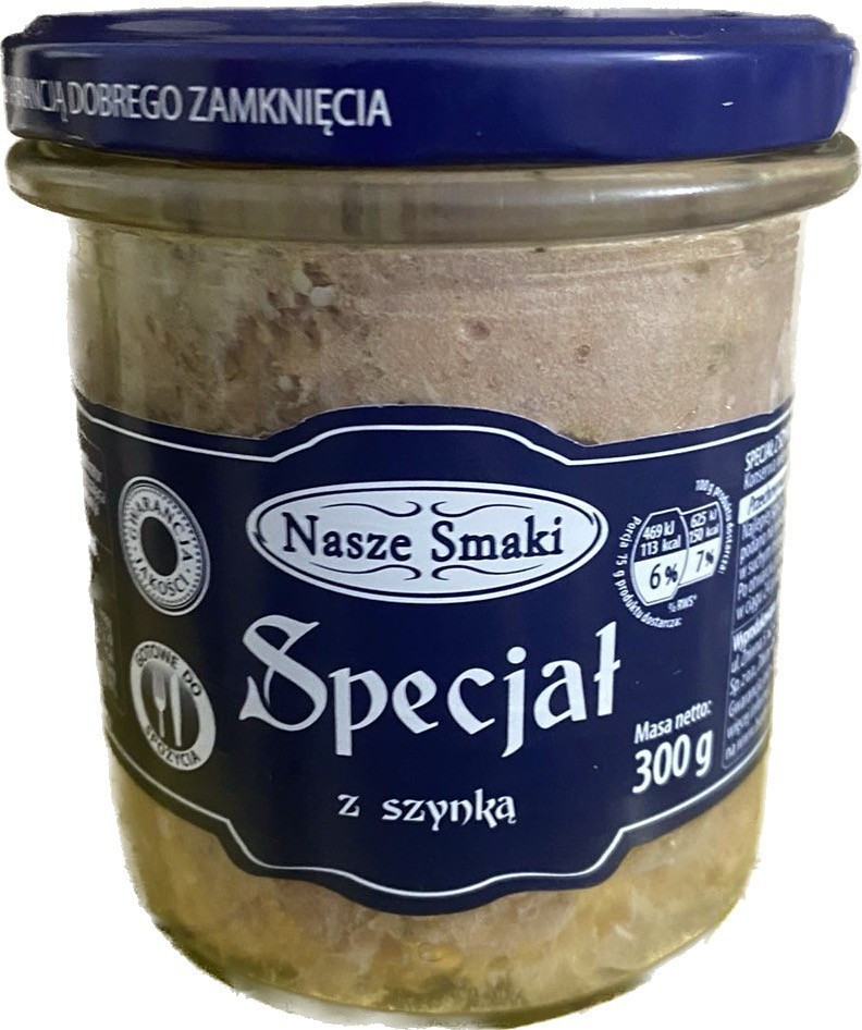 Тушонка зі свинини з шинкою NASZE SMAKI Special z szynka 300 гр (ID ...