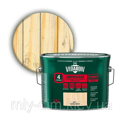 Купить VIDARON impregnat V01 грунт безбарвний 2,5л PL, цена 909 ...