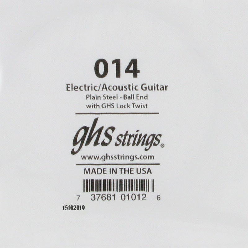 Струна GHS 014 Plain Steel Ball End Single Guitar String .014 — Купить ...