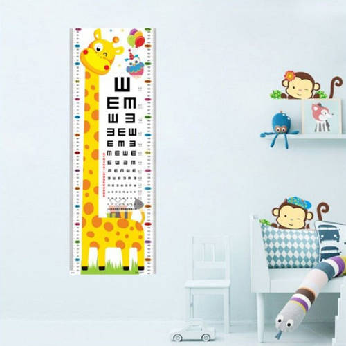 Наклейка на стіну UKC Baby Play дитячий ростомір Жираф з таблицею ...