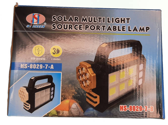 Ручной фонарь с солнечной панелью HS-8029 (ID#1797084740), цена: 300 ...