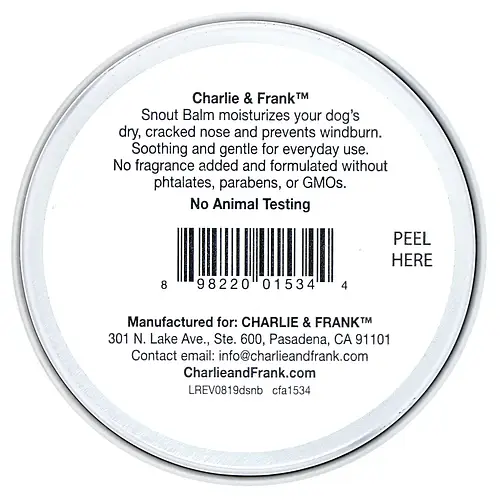 Charlie & Frank, бальзам для увлажнения носа собаки, 56,6 г (2 унции ...