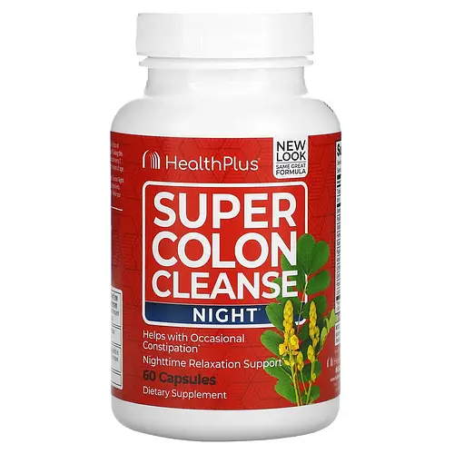 Health Plus, Super Colon Cleanse, средство для ночной очистки кишечника ...