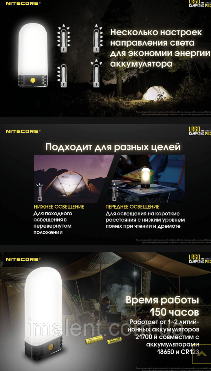 Купить 3в1 - Кемпинговый фонарь + Power Bank + зарядное устройство ...