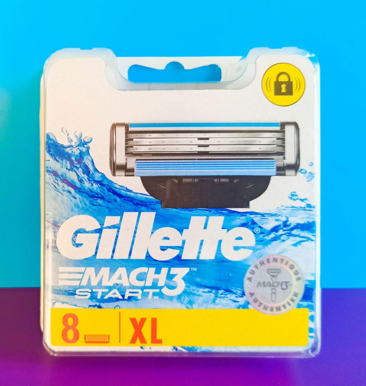 Кассеты для Бритья Gillette Mach3 Start 8шт. Оригинал (жилет Мач 3 ...