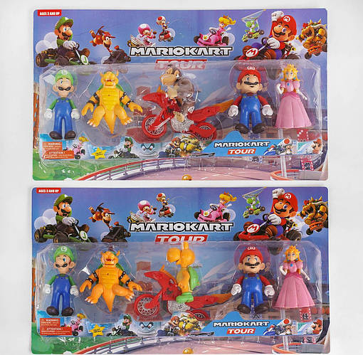 Купить Фигурки герои Super Mario Kart Tour 5 игрушек, цена 449.10 ...
