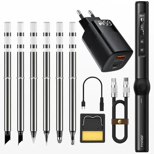 Fnirsi HS-01 Max Паяльник профессиональный - Черный, Максимальная ...