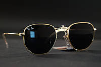 🔥2023 Ray-Ban Hexagonal RB3548 Солнцезащитные Очки Мужские Женские Рей Бен Золотой Оправа Темные ...