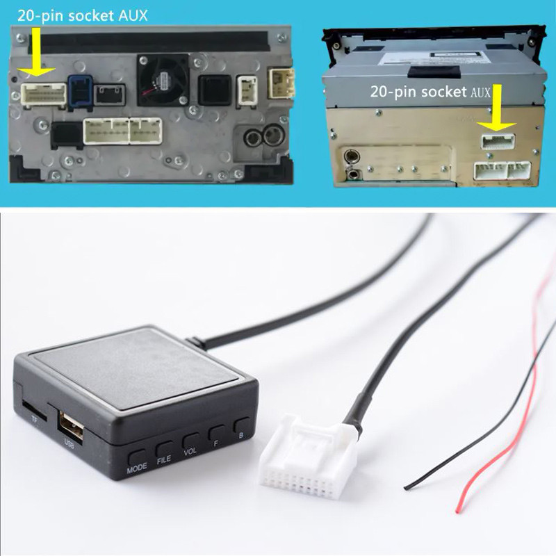 Купить Bluetooth USB AUX адаптер TOYOTA 20-pin с микрофоном, для ...