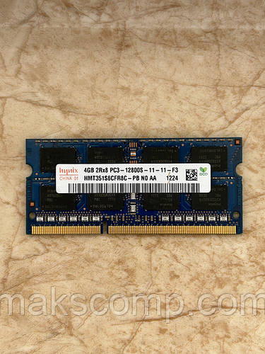 Пам'ять Hynix 4Gb So-DIMM PC3-12800S DDR3-1600 1.5v (HMT351S6CFR8С-PB) 11-11-F3 (ID#429566091 ...
