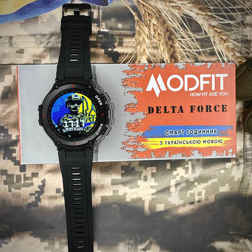 Купить Умные часы мужские противоударные Smart Watch Modfit Delta Force, смарт часы шагомер ...