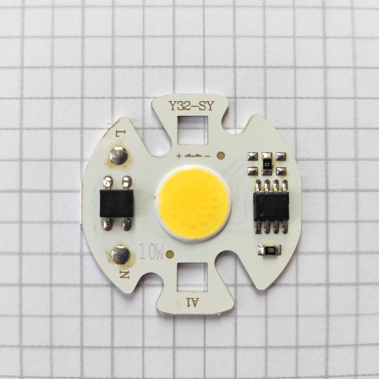 Светодиод COB LED 10W 220V Холодный белый СОВ ЛЕД 10Вт 220В ...