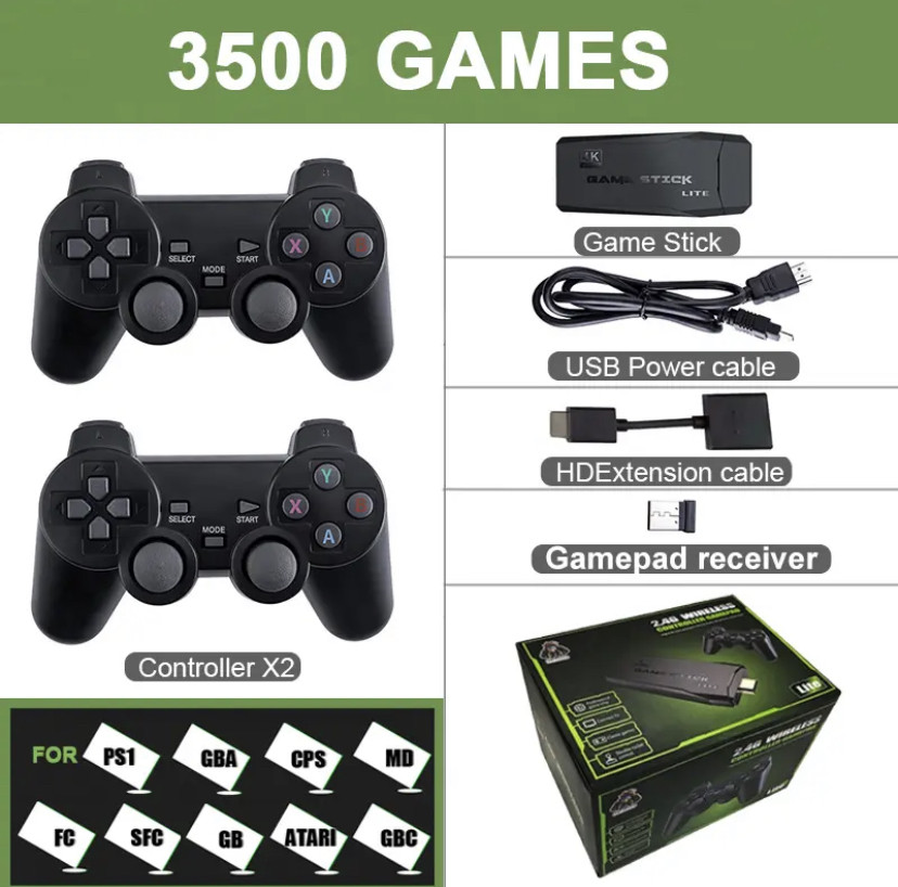 Ігрова приставка Data Frog Y3 Lite (HDMI 4K), 32 Гб, 3500 ігор (ID ...