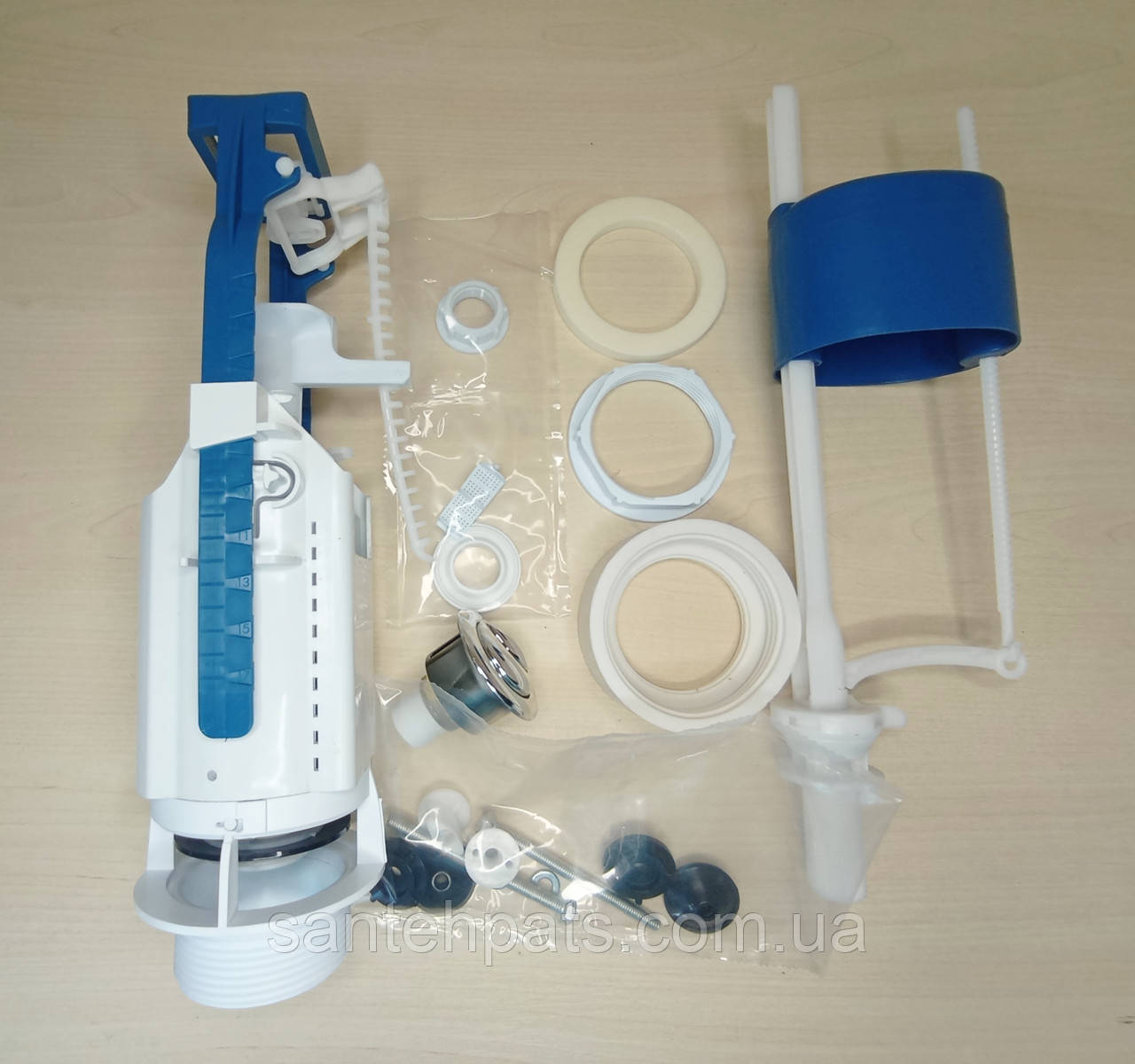 Арматура бачка унитаза двойная кнопка нижняя подача воды купить Харьков ...