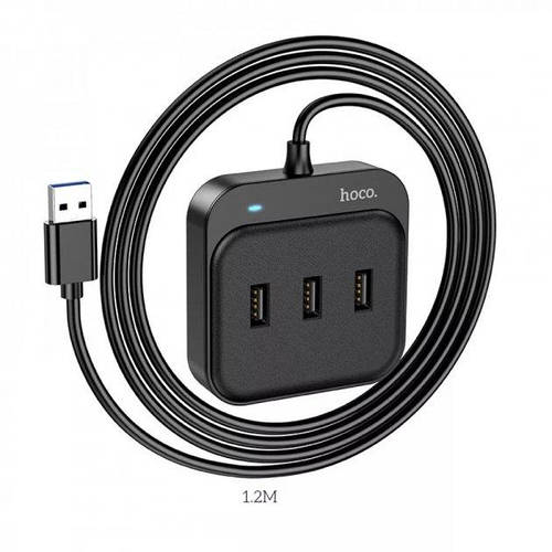 USB Hub ЮСБ Хаб Hoco HB31 4 в 1 USB подовжувач 1.2 м USB 3.0*1 гніздо ...