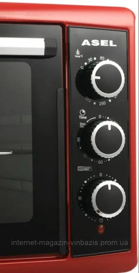 Електрична духовка Asel AF-40-33 з конвекцією та підсвіткою, електро піч, духова шафа (ID ...