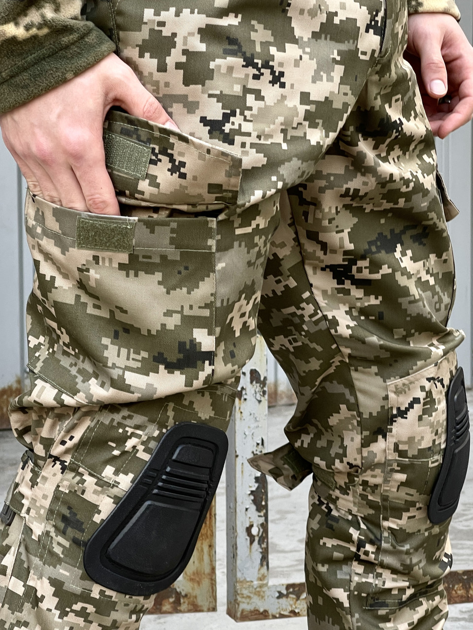 Тактические Военные Штаны с Наколенниками Пиксель Боевые Армейские ...