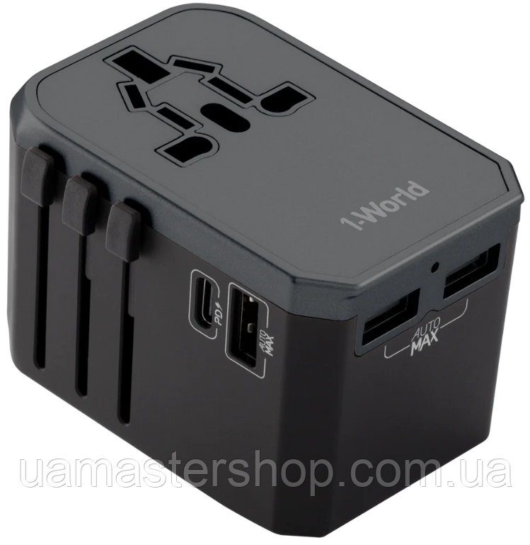 Зарядное устройство Momax 1-World AC Travel Adapter (Type-C PD + 3 USB ...