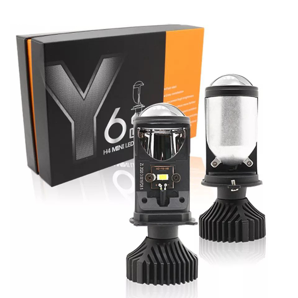 Лампи BI-LED міні-лінзи Y6 "H4 MINI LED LENS" (60Вт, 15000Лм, 6000К ...