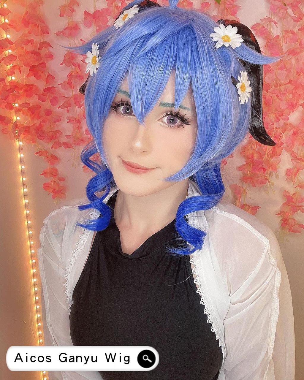 Купить GANYU Blue Aicos Purple Braid Wig для Raiden Shogun Cosplay Baal Cosplay Wig for Genshin ...