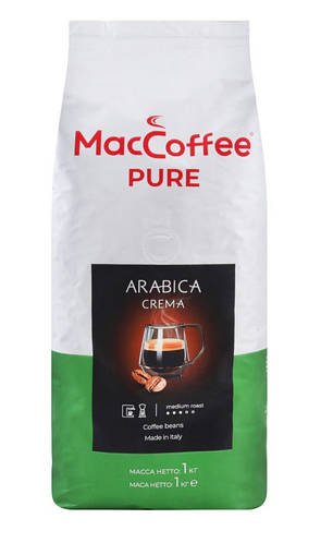 Кава MacCoffee Pure Arabica Crema натуральна смажена мелена 250 г ...