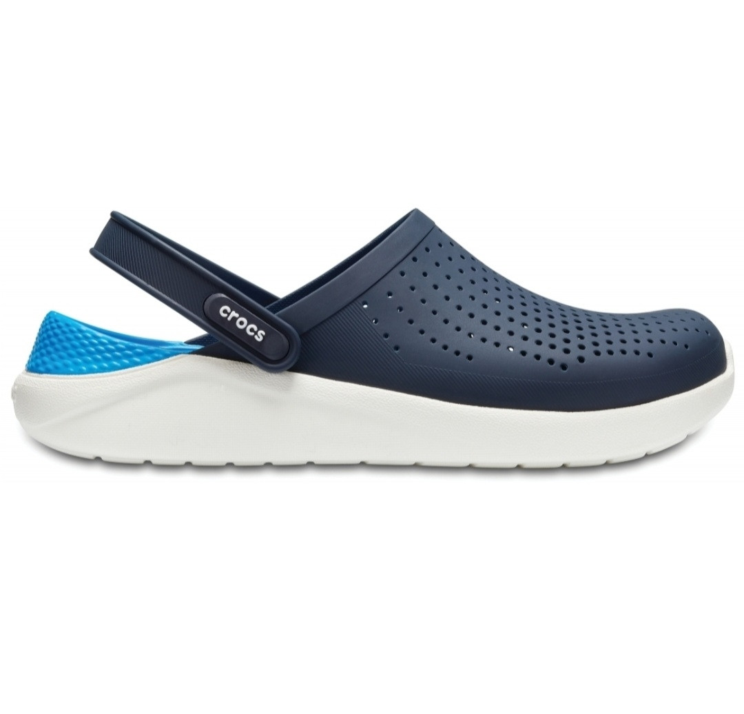 Сабо Crocs LiteRide Clog Navy/White Кроксы мужские/женские лайтрайд ...