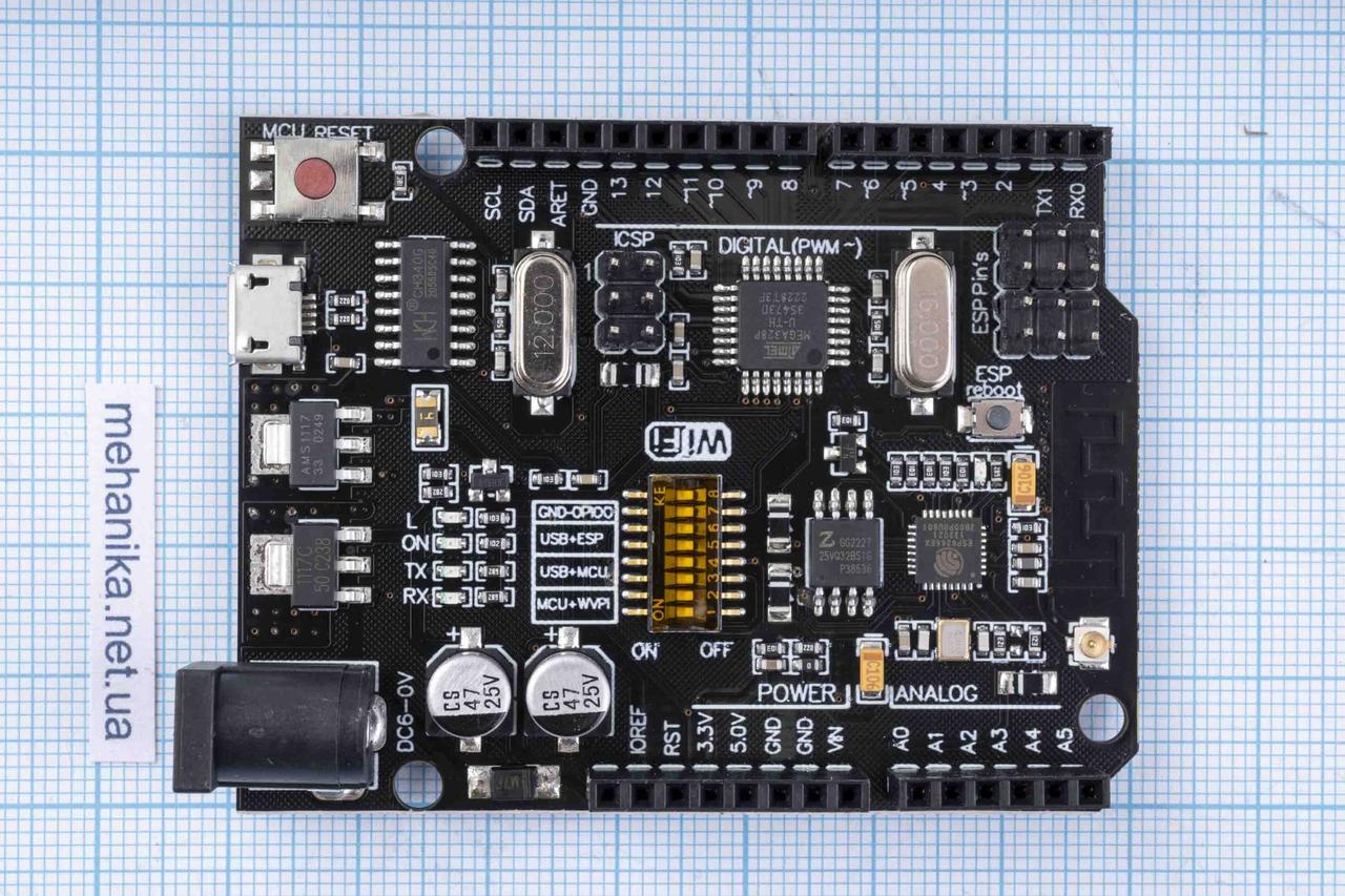 Плата микроконтроллера Arduino Nodemcu Uno R3atmega328pwifi Esp8266 продажа цена в Ровно