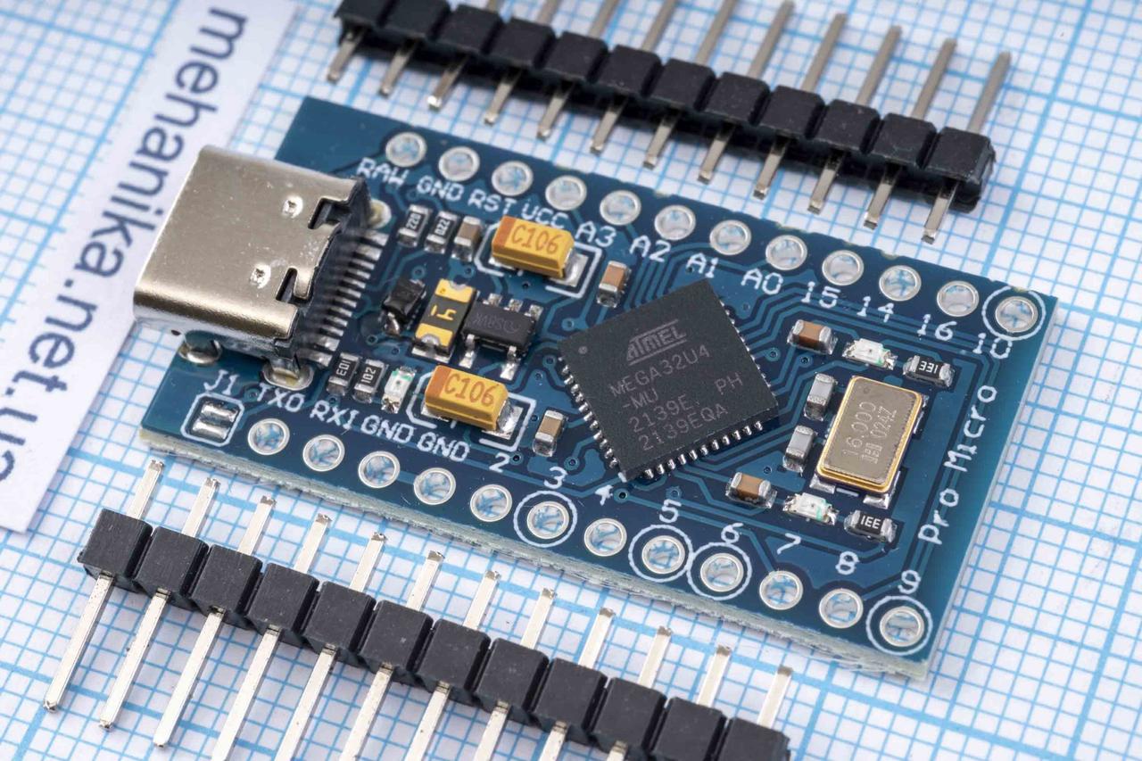 Контроллер Arduino Pro Micro Leonardo ATmega32U4, Type-C: продажа, цена ...