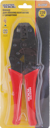 Купити Кліщі для обтискання контактів MASTERTOOL з храповим механізмом 0.5-6.0 мм2 75-2250, ціна ...
