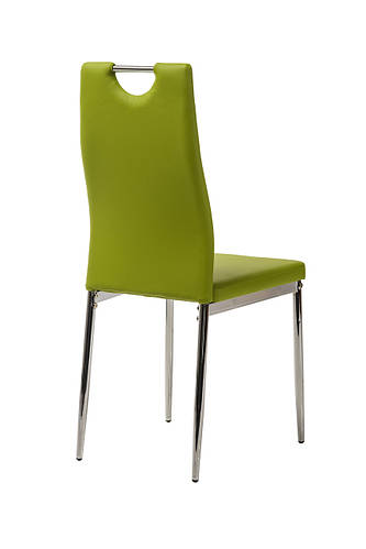 Купить Стул на металлических ножках N-67 Vetro, обивка кожзам оливкового цвета, цена 1650 ...