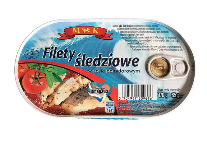 Консерва филе сельди в томатном соусе M&K 170 гр (ID#1733116461), цена ...