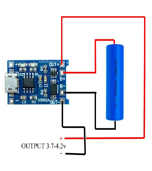 Купить Модуль TP4056 (Type-C) контроллер заряда 5V 1A с защитой ...