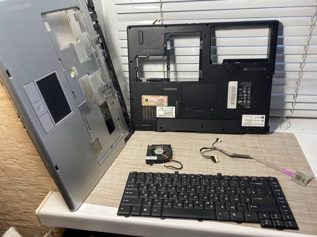 Розбирання Acer Aspire 5020 Корпус, Шлейф Матриці, Клавіатура, Кулер ...